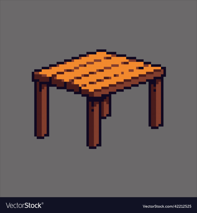 Free: editable wooden pixel art table - nohat.cc