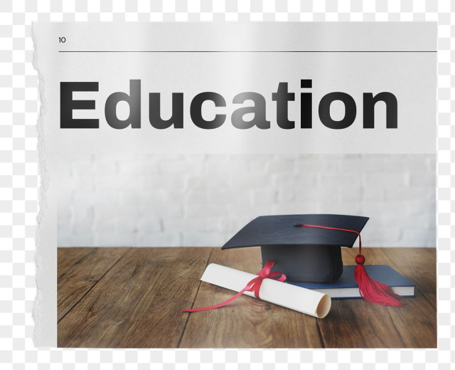 Free: Education png newspaper, graduation cap, | Free PNG - rawpixel ...