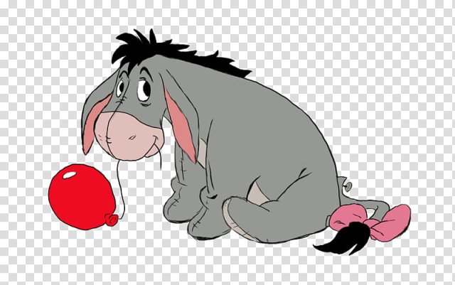 Free: Eeyore Red balloon, Eeyore illustration transparent background ...