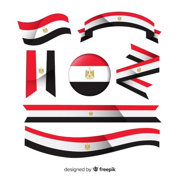Free: Egyptian flag collection with flat design - nohat.cc