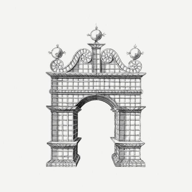 Free: Elegant gate collage element, vintage | Free PSD Illustration ...