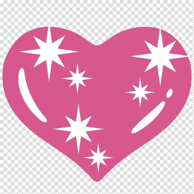 Free: Emoji Android Heart Unicode, sparkles transparent background PNG ...