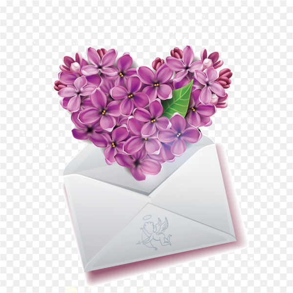 Free: Emoticon Heart Smiley Emoji Clip art - Romantic lilac envelope ...