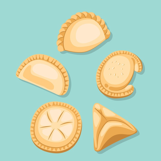 Free: Empanada collection concept Free Vector - nohat.cc