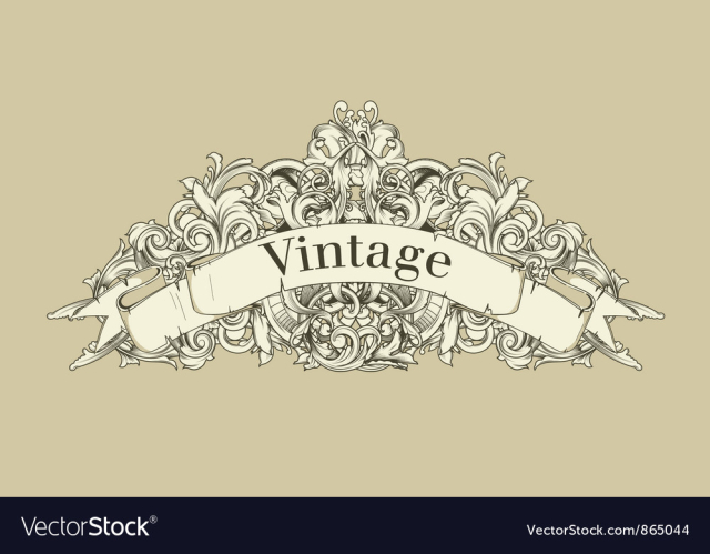 Free: Engraved floral elements vector image - nohat.cc