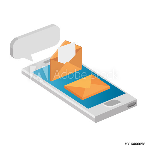 Free: envelopes mail with smartphone design - nohat.cc