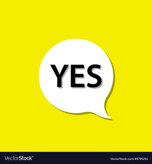 Free: eps10 banner yes speech bubble poster - nohat.cc