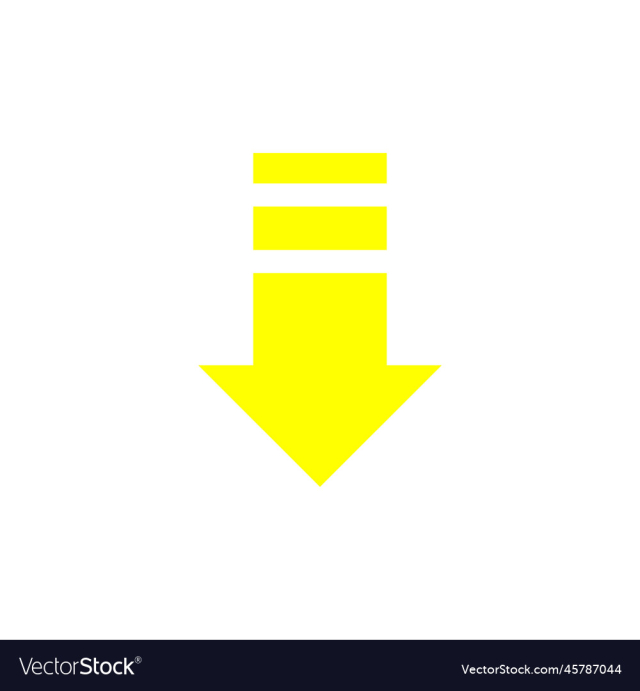 Free: eps10 yellow down arrow abstract art icon - nohat.cc