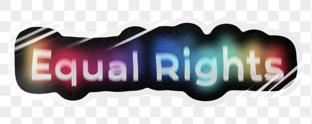 Free: Equal rights png word sticker, | Free PNG - rawpixel - nohat.cc