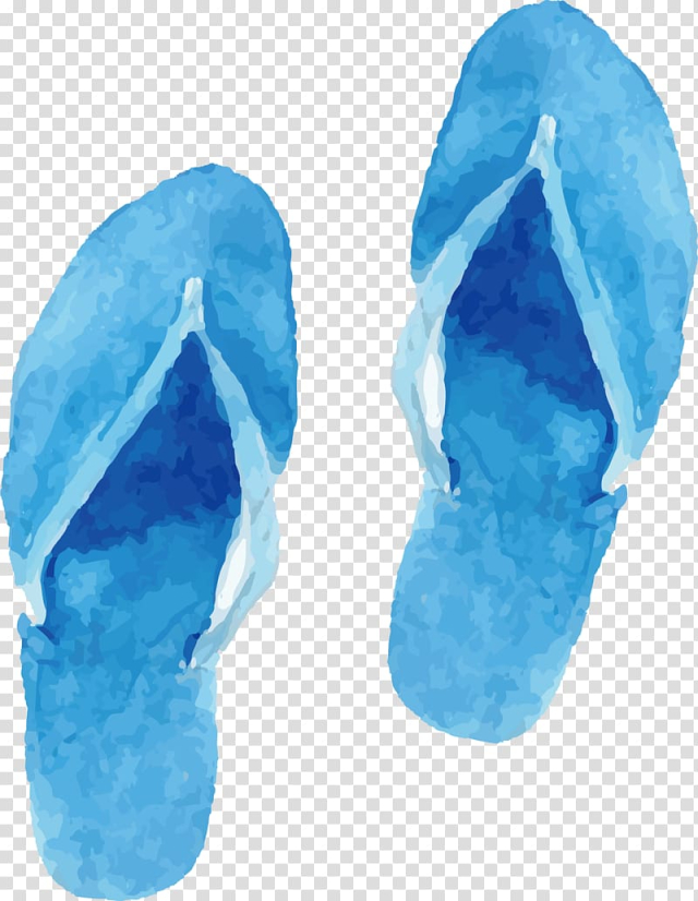 Free: Euclidean Drawing Watercolor painting, Cartoon sandals ...