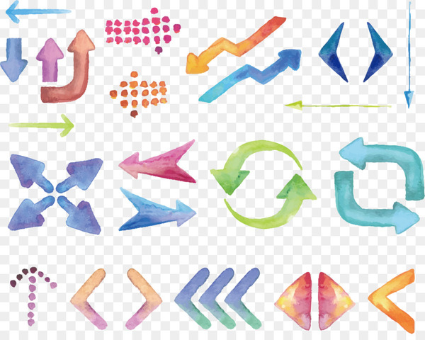Free: Euclidean vector Arrow Download - Vector hand-painted color Tags - nohat.cc