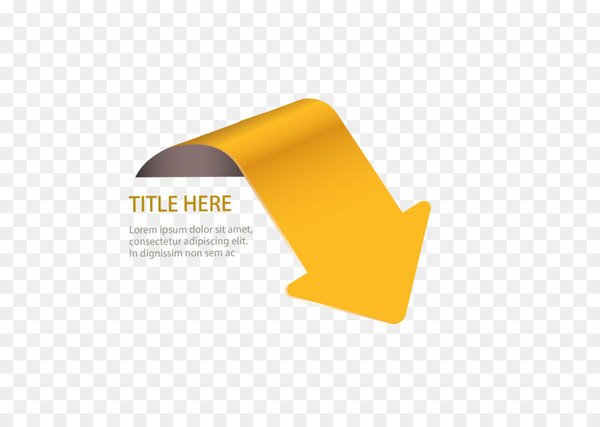 Free: Euclidean vector Arrow Download - Vector painted yellow arrow label - nohat.cc