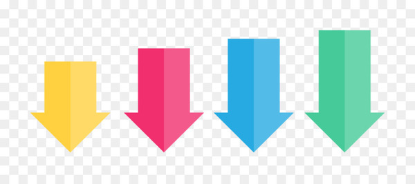 Free: Euclidean vector Arrow Vecteur Yellow Angle - Vector Down Arrow - nohat.cc