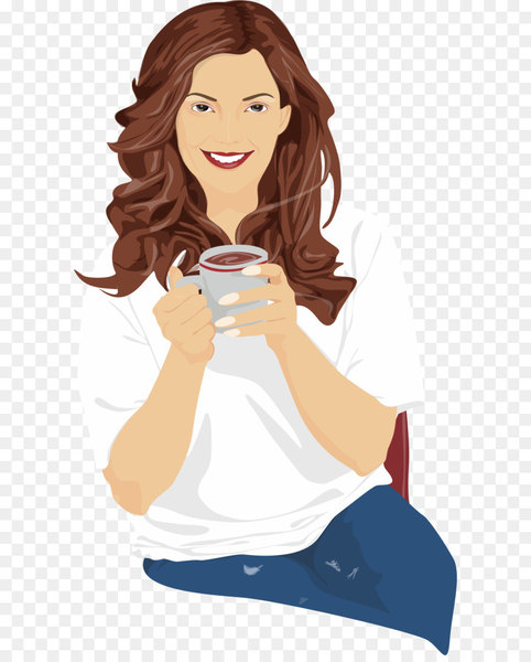 Free: Euclidean vector Drawing - Female people eat breakfast - nohat.cc