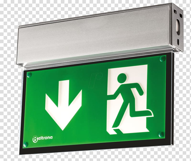 Free: Exit sign Emergency Lighting Emergency exit Light fixture, 7.25% ...