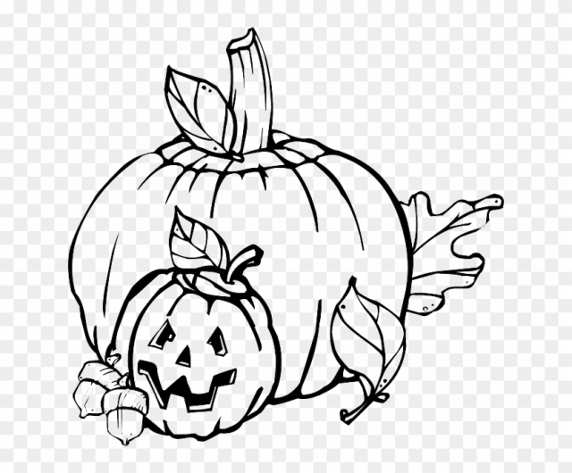 Fall Pumpkin Clip Art Black And White