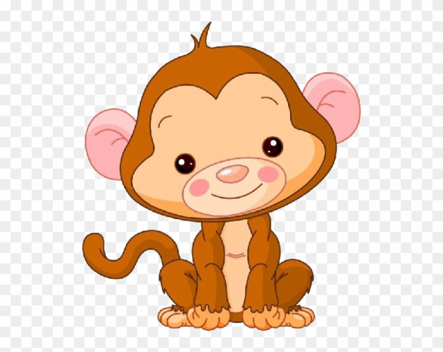 Baby Girl Monkey Clip Art