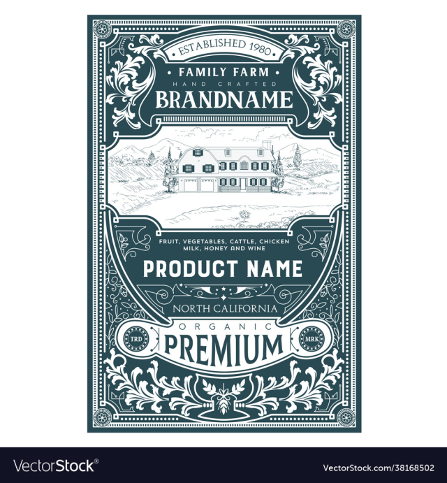 Free: farm label produce design poster template - nohat.cc