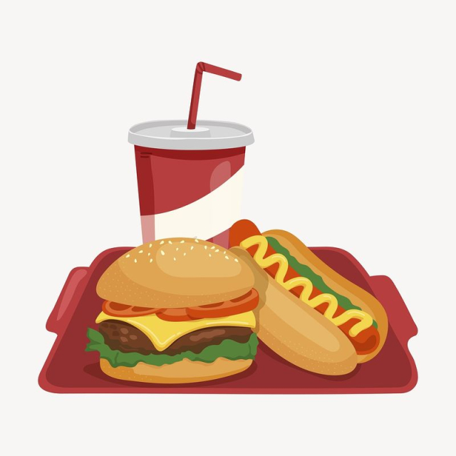 Free: Fast food collage element, cute | Free Vector Illustration ...