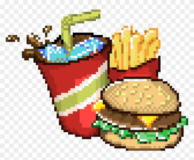 Free: Fast Food Maker - Food Cross Stitch Pattern Grid - nohat.cc