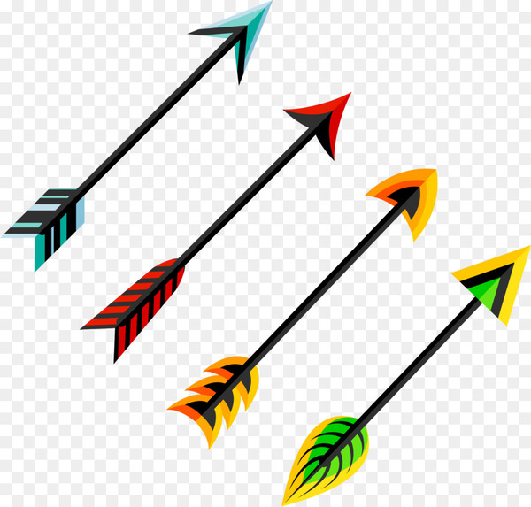 Free: Feather Arrow Euclidean vector Clip art - Vector hand painted feather arrow - nohat.cc