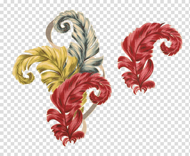 Free: Feather Presentation Fable , Hand-painted feather pattern ...