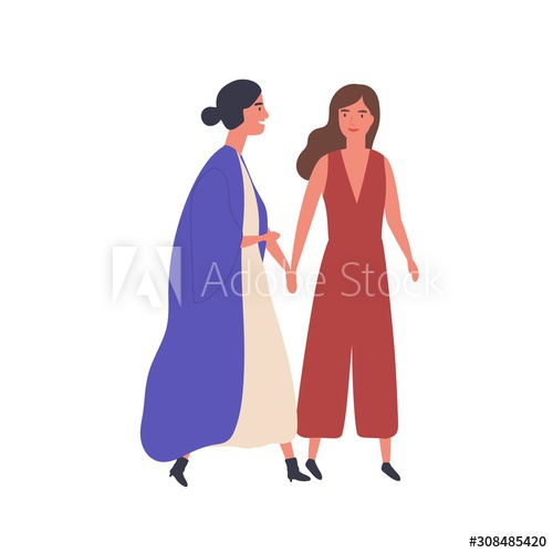 Free: Female friendship flat vector illustration - nohat.cc