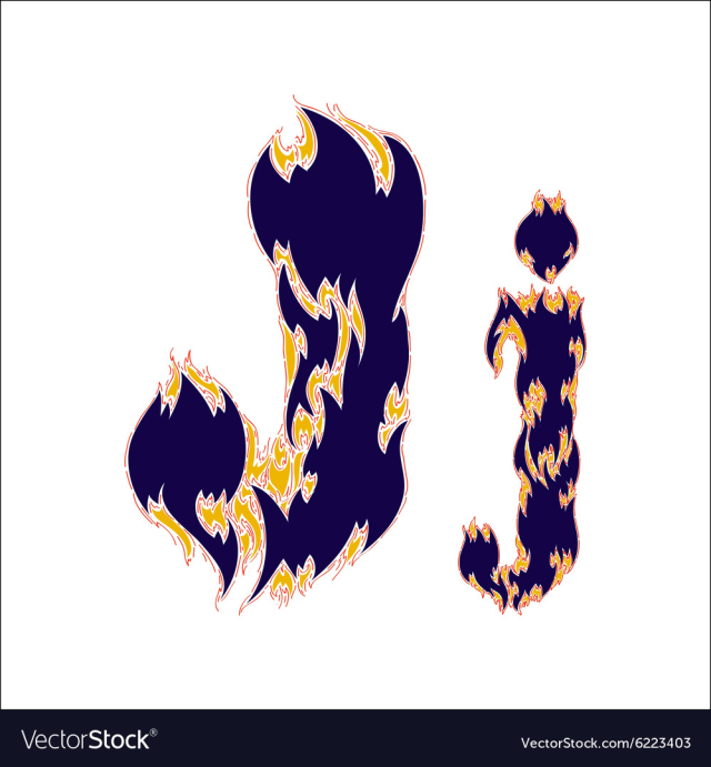 Free: Fiery font blue letter J on a white background vector image ...