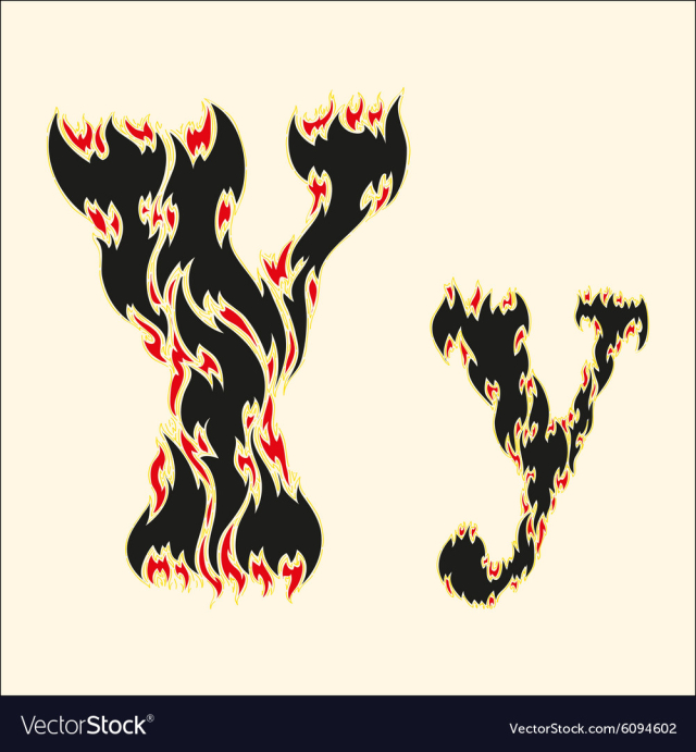 Free: Fiery font Letter Y on white vector image - nohat.cc