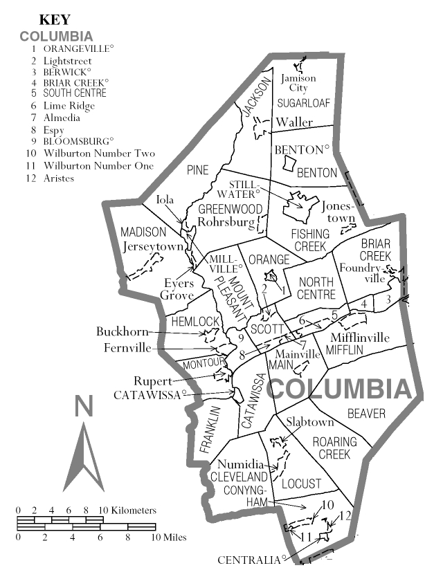 Free: File:Map of Columbia County, Pennsylvania.png - Wikimedia Commons ...