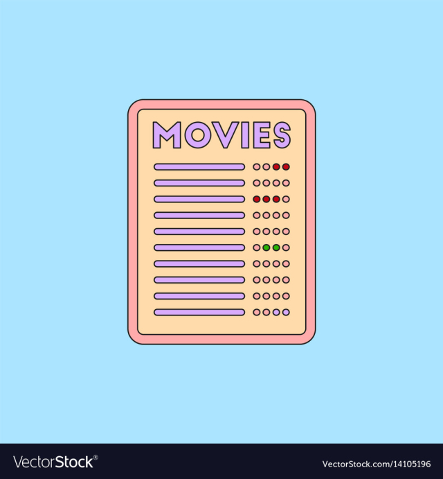 Free: Film list in flat style moive vector image - nohat.cc