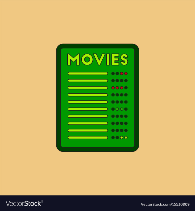 Free: Film list in flat style moive vector image - nohat.cc