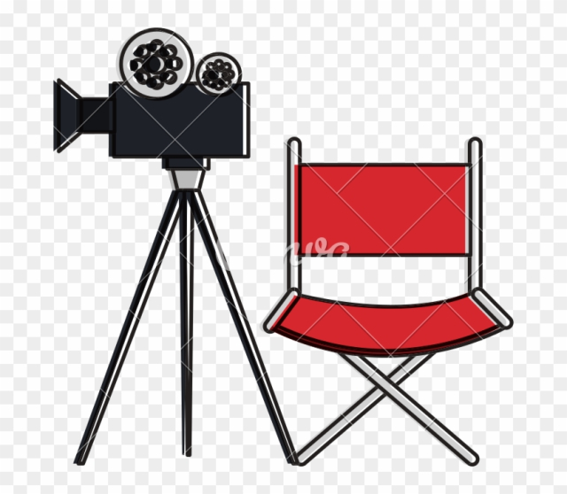 Free: Film Video Camera With Director Chair - Telecamera Con Microfono ...