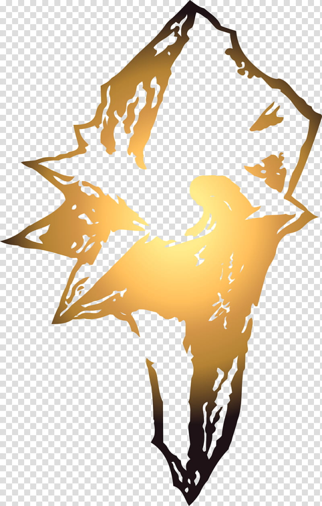Free: Final Fantasy IX logo, black and yellow abstract art transparent ...