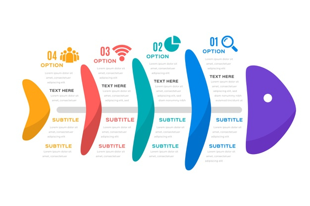 Free: Fishbone template for infographic Free Vector - nohat.cc