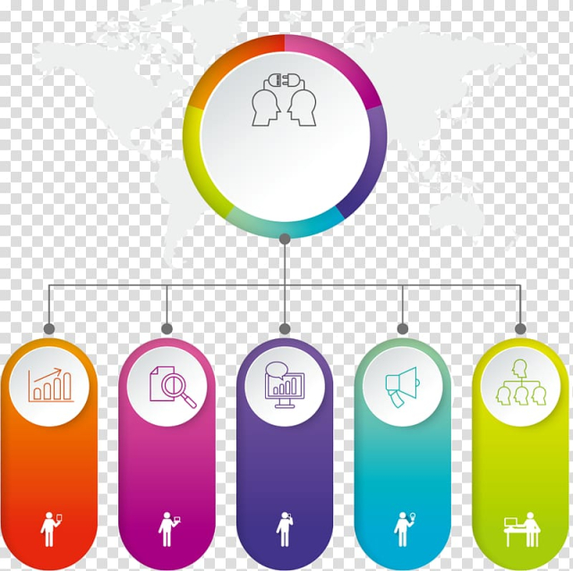 Free: Five assorted-color signage illustration, Diagram Chart, color ...