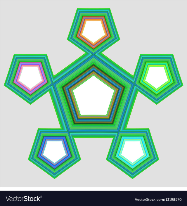 Free: Five part pentagonal infographic element design vector image ...