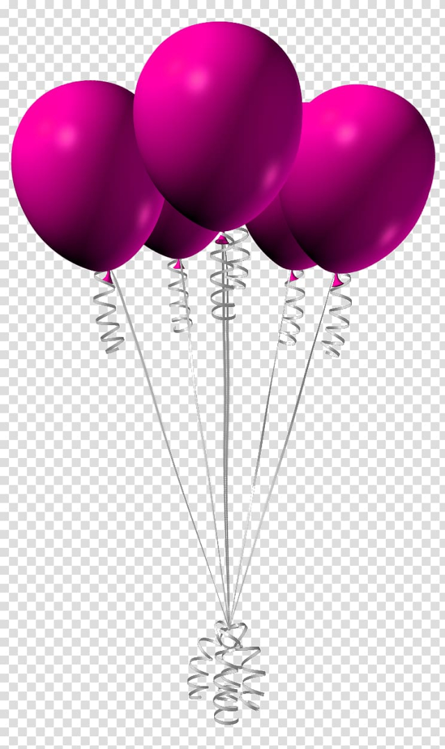 Free: Five purple balloons illustration, Pink Balloon , Pink Balloons ...