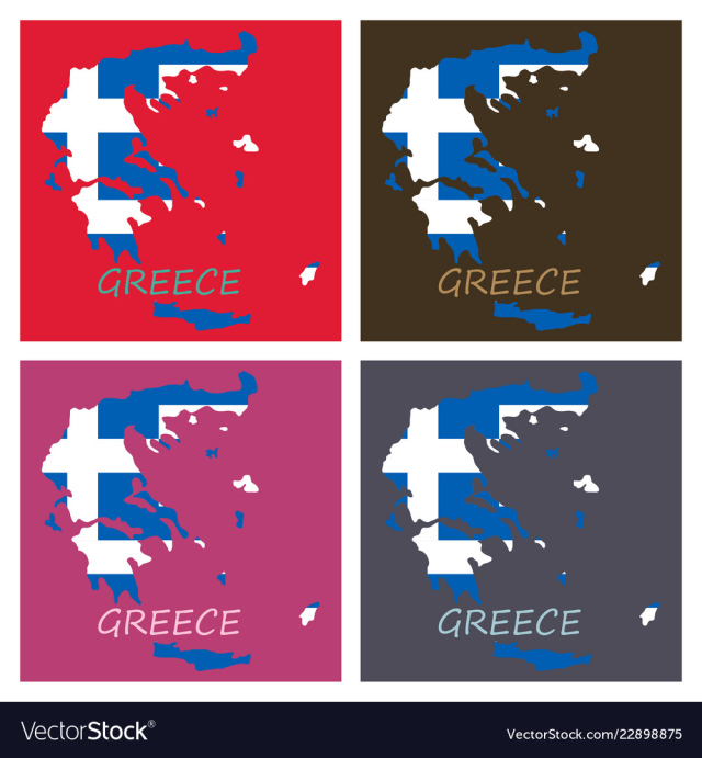 Free: Flag map of greece vector image - nohat.cc