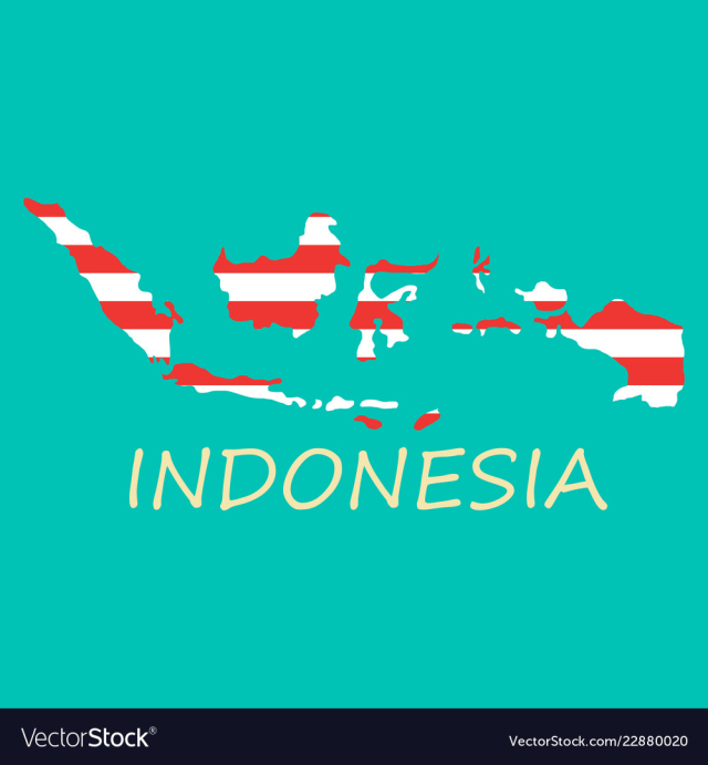 Free: Flag map of indonesia vector image - nohat.cc