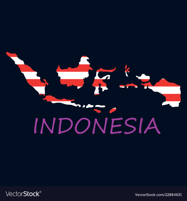 Free: Flag map of indonesia vector image - nohat.cc