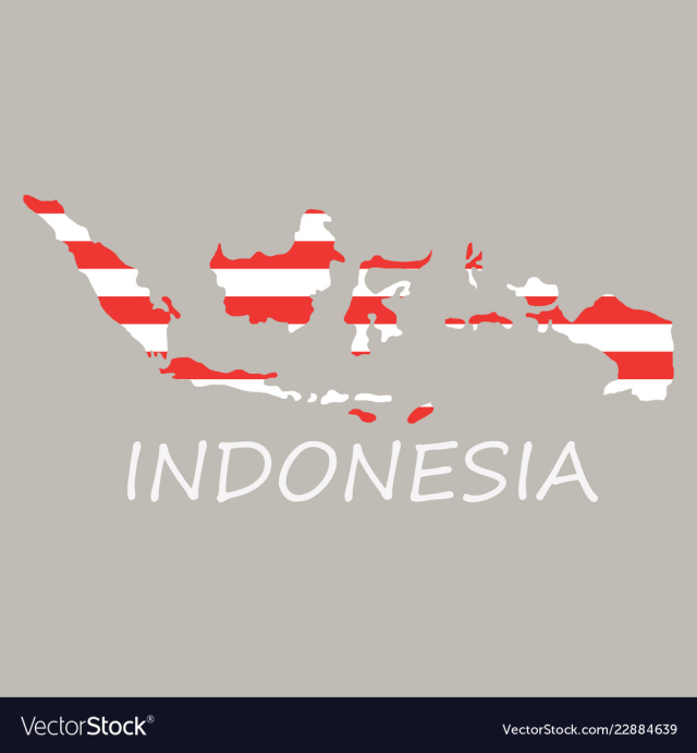 Free: Flag map of indonesia vector image - nohat.cc
