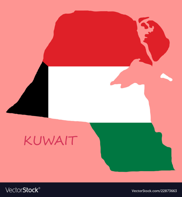 Free: Flag-map of kuwait vector image - nohat.cc