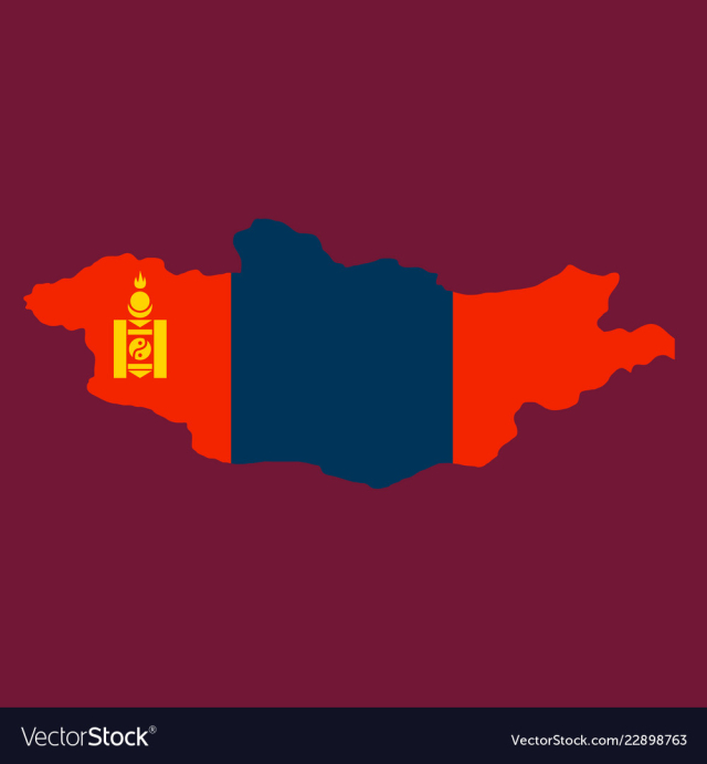 Free: Flag map of mongolia vector image - nohat.cc