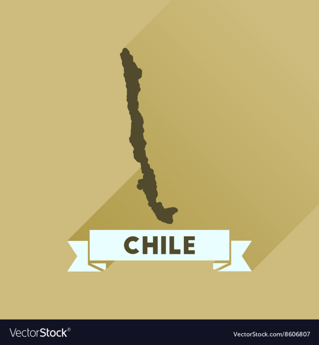 Free: Flat icon with long shadow Chile map vector image - nohat.cc