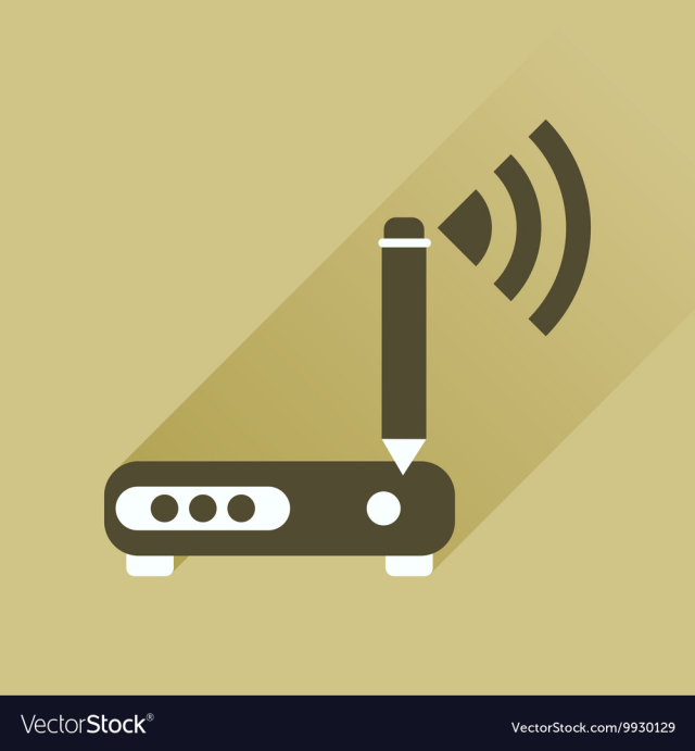 Free: Flat icon with long shadow Wi fi modem vector image - nohat.cc