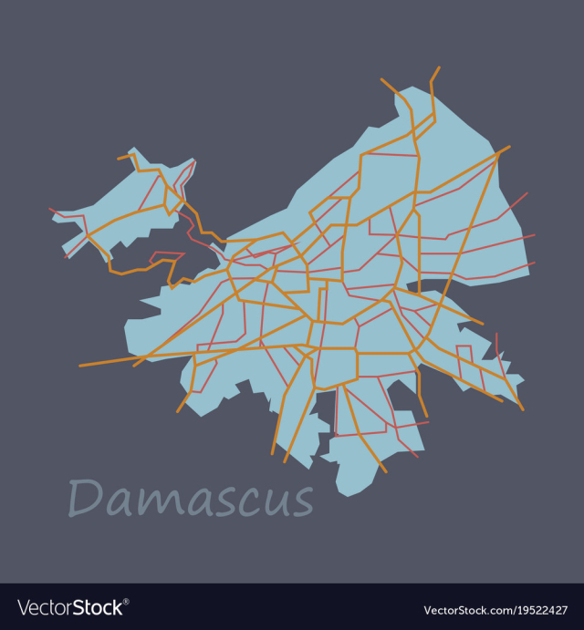 Free: Flat map design - damascus city vector image - nohat.cc