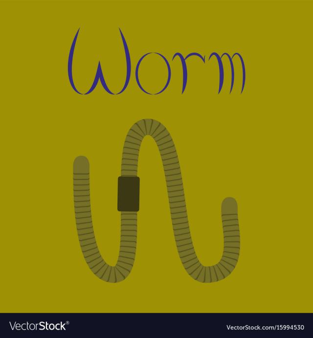 Free: Flat on background worm vector image - nohat.cc
