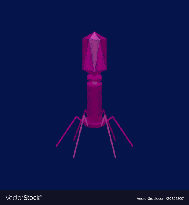 Free: Flat shading style icon bacteriophage vector image - nohat.cc