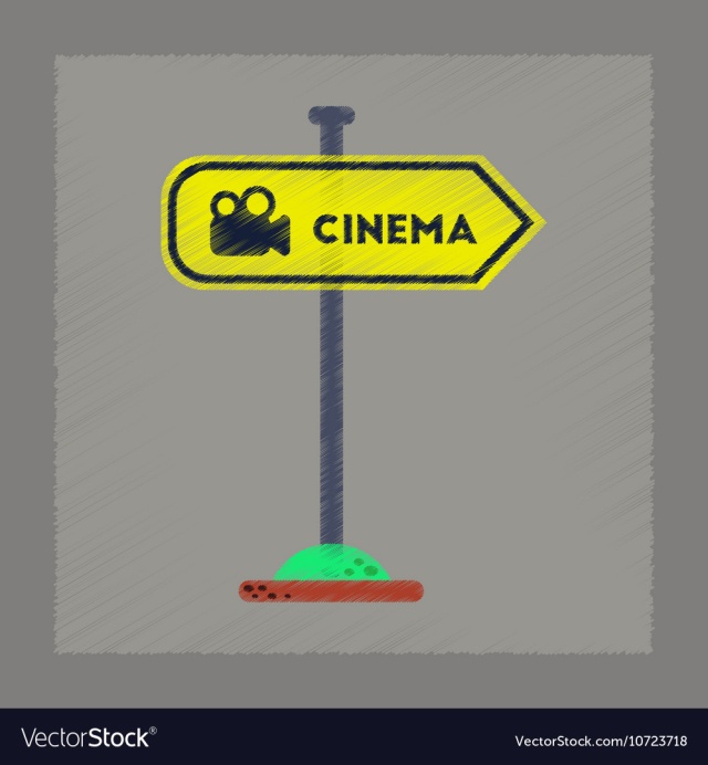 Free: Flat shading style icon cinema sign vector image - nohat.cc